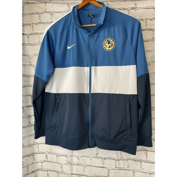 Jackets & Coats | Mens Xl Club America Soccer Team Jacket 221 Away Full ...